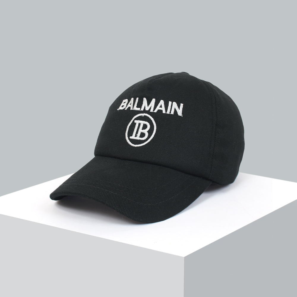 Balmain BW Black Basic Logo Cap – leftovershub