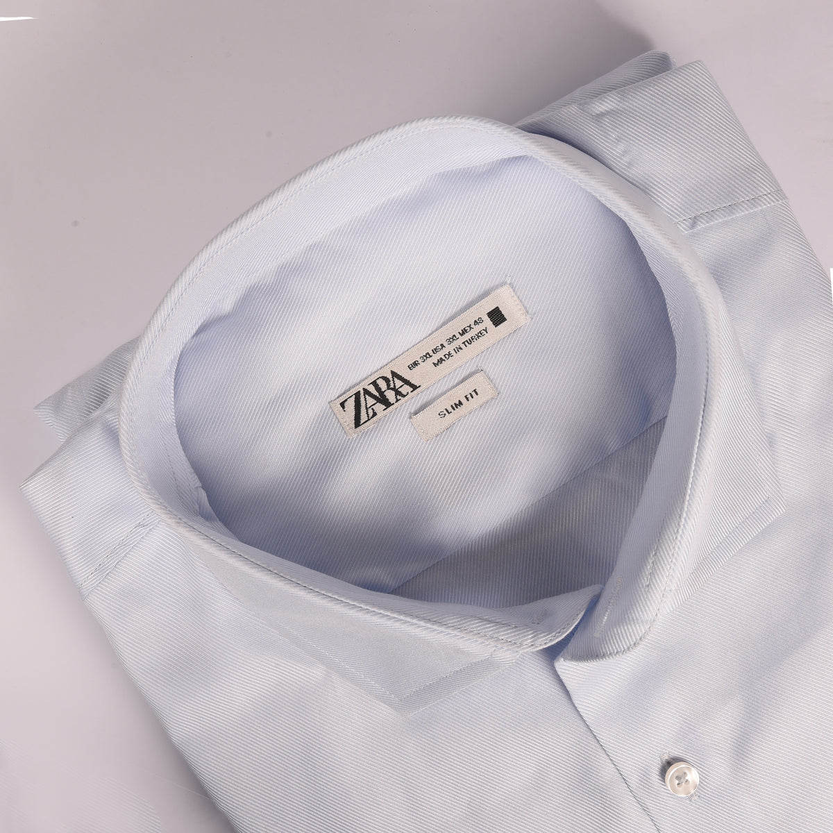 ZR Sky Blue Self Texture Shirt – leftovershub